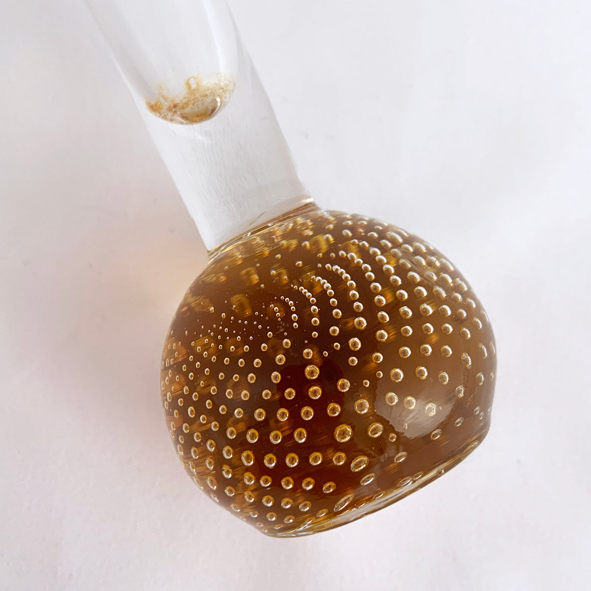Vintage Clear Amber Paperweight Glass Bud Vase Aseda Glusbruk Sweden ...