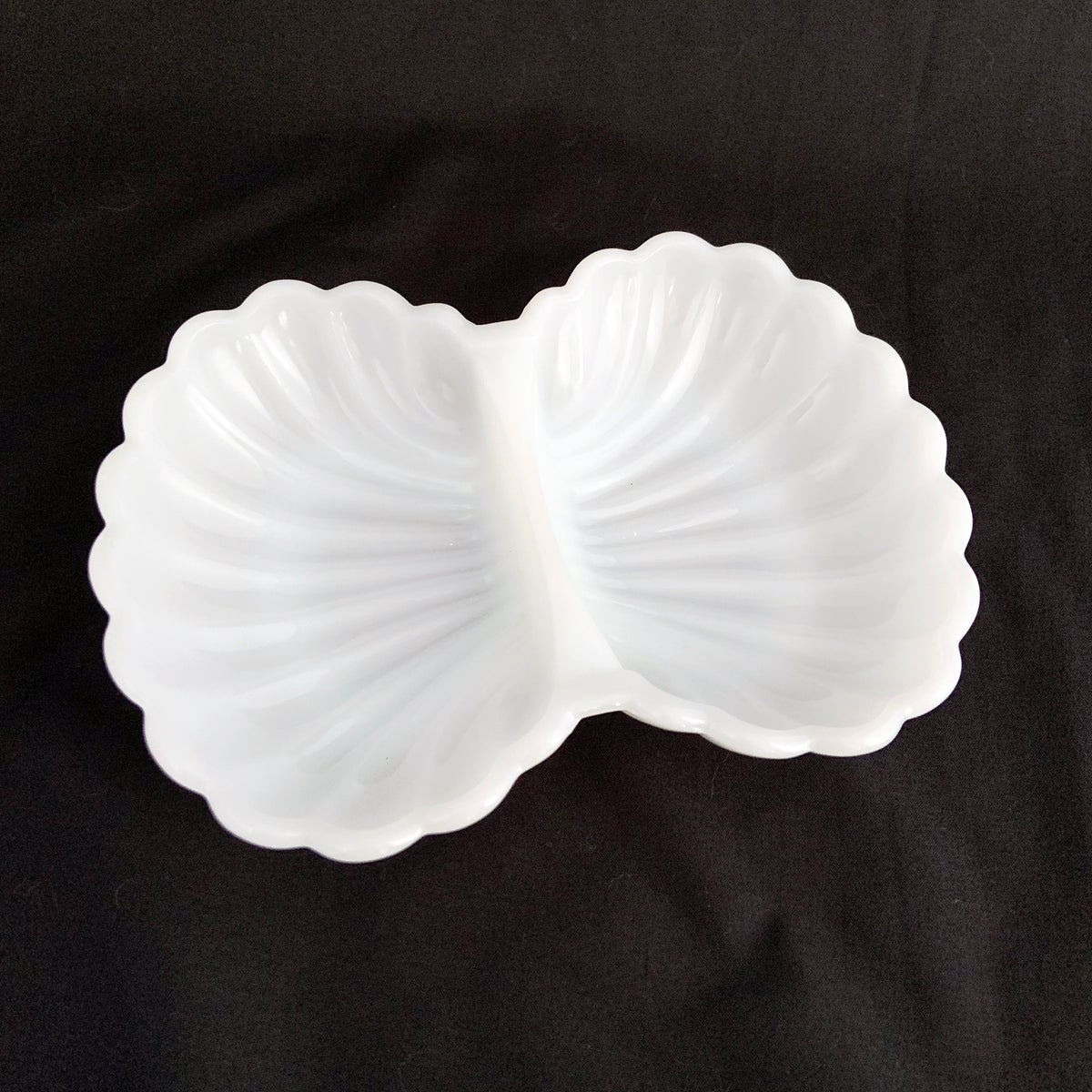 Vintage Milk Glass Double Sea Shell Soap Dish, Avon – Jack's Daughter ...